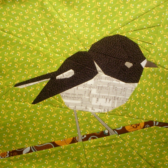 Tomtit A 12 Inch Foundation Paper Pieced Bird Quilt Pattern - Etsy Canada