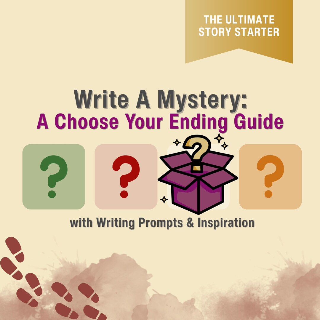 Mystery Writing Prompts: Choose Your Ending Guide | 68-page Digital and ...