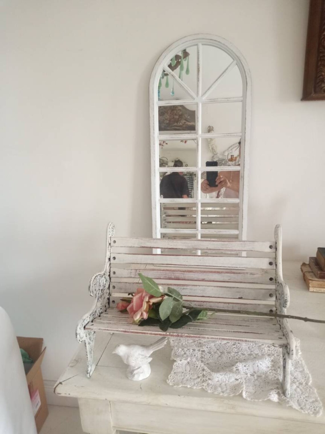 Italian Antique Dolls Bench or Deco Bench Shabby Chic White - Etsy