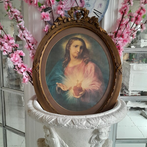 Antique Jesus Frame - Etsy
