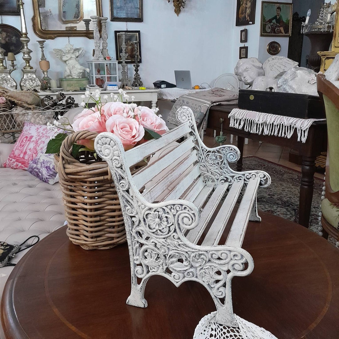 Italian Antique Dolls Bench or Deco Bench Shabby Chic White - Etsy