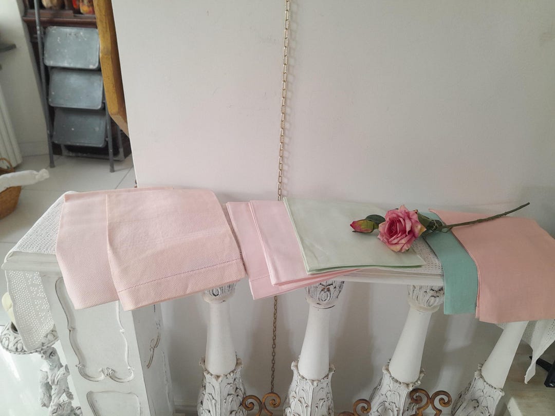 NEW! Bundle of 7 Antique 1940 Hand Pastel Colors Italian Dowry ...