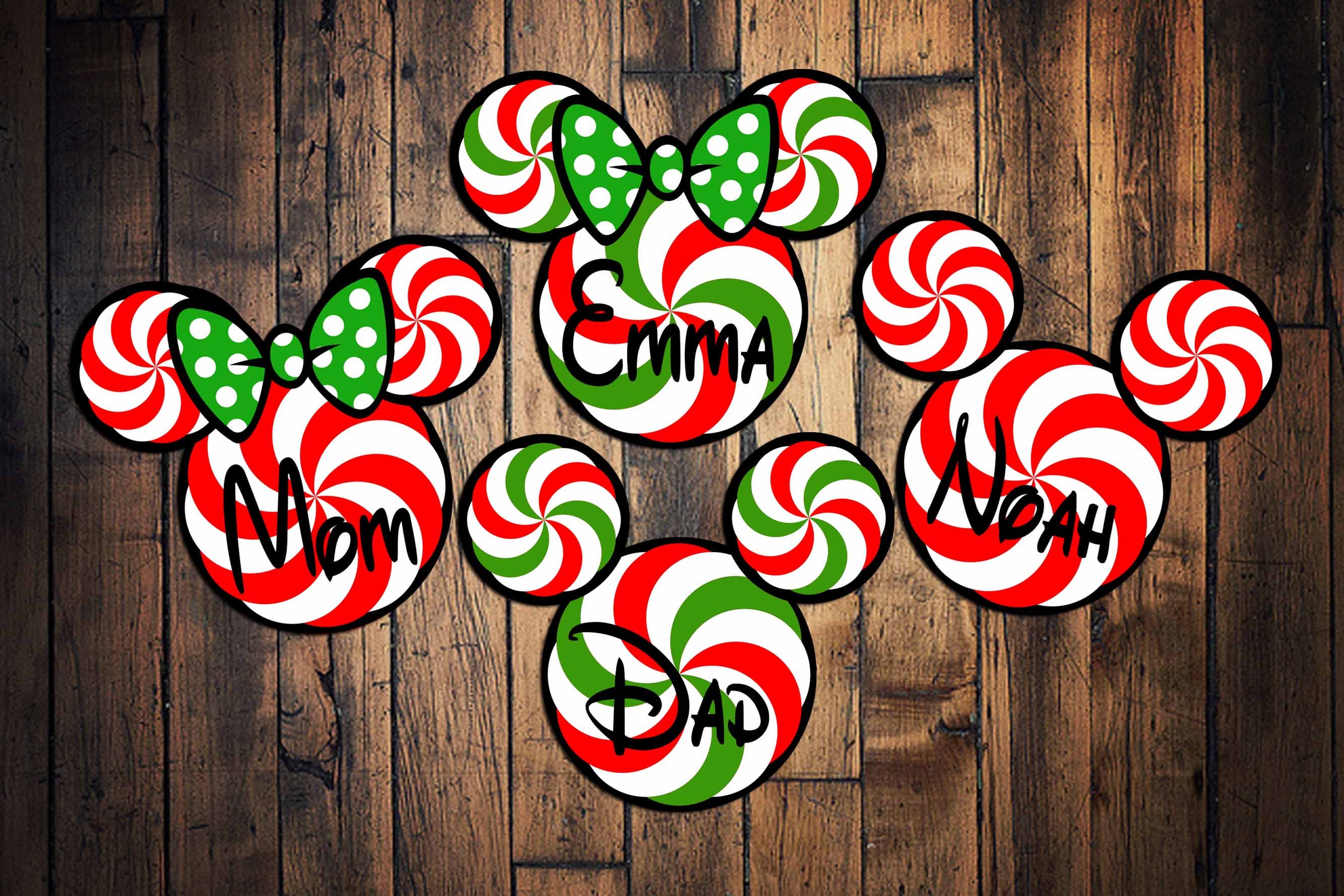 Merrytime Cruise Candy Cane Mickey Magnets Christmas Porthole Santa Elf ...