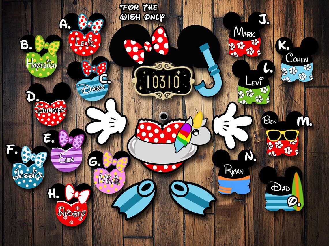 Custom Cruise Beach Snorkel Mickey Minnie Swimsuit Inspired Mickey ...