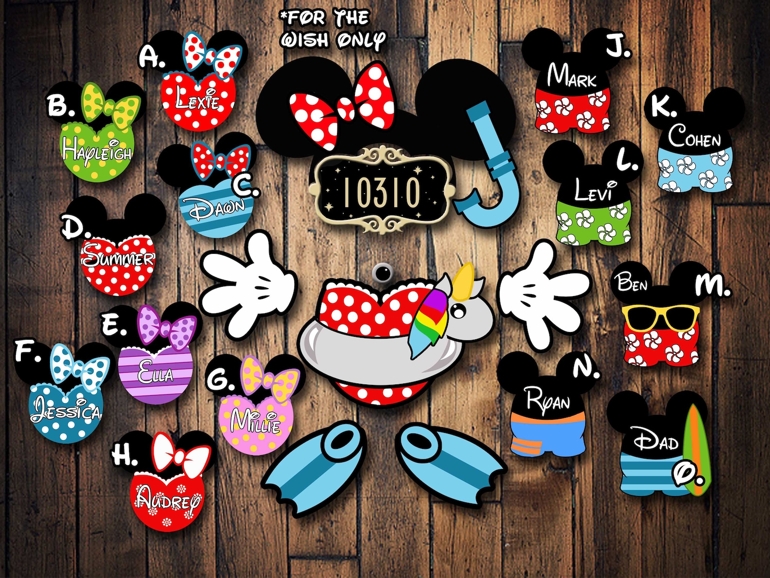 Custom Cruise Beach Snorkel Mickey Minnie Swimsuit Inspired Mickey ...