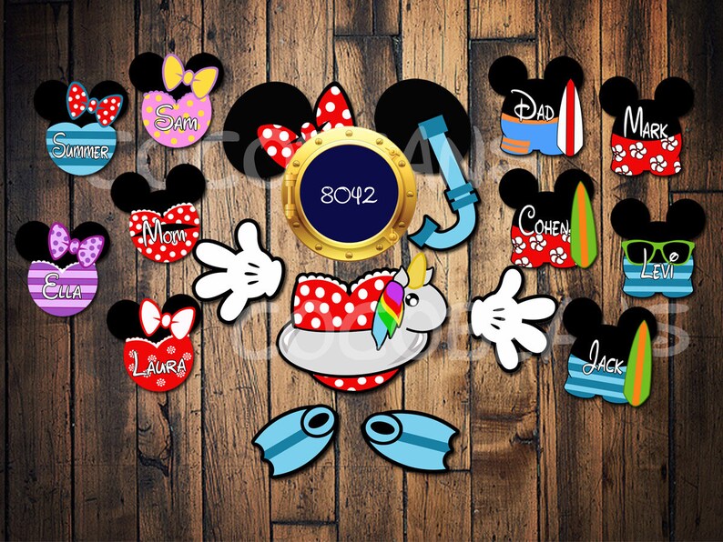 Custom Cruise Beach Snorkel Mickey Minnie Swimsuit Inspired Mickey ...