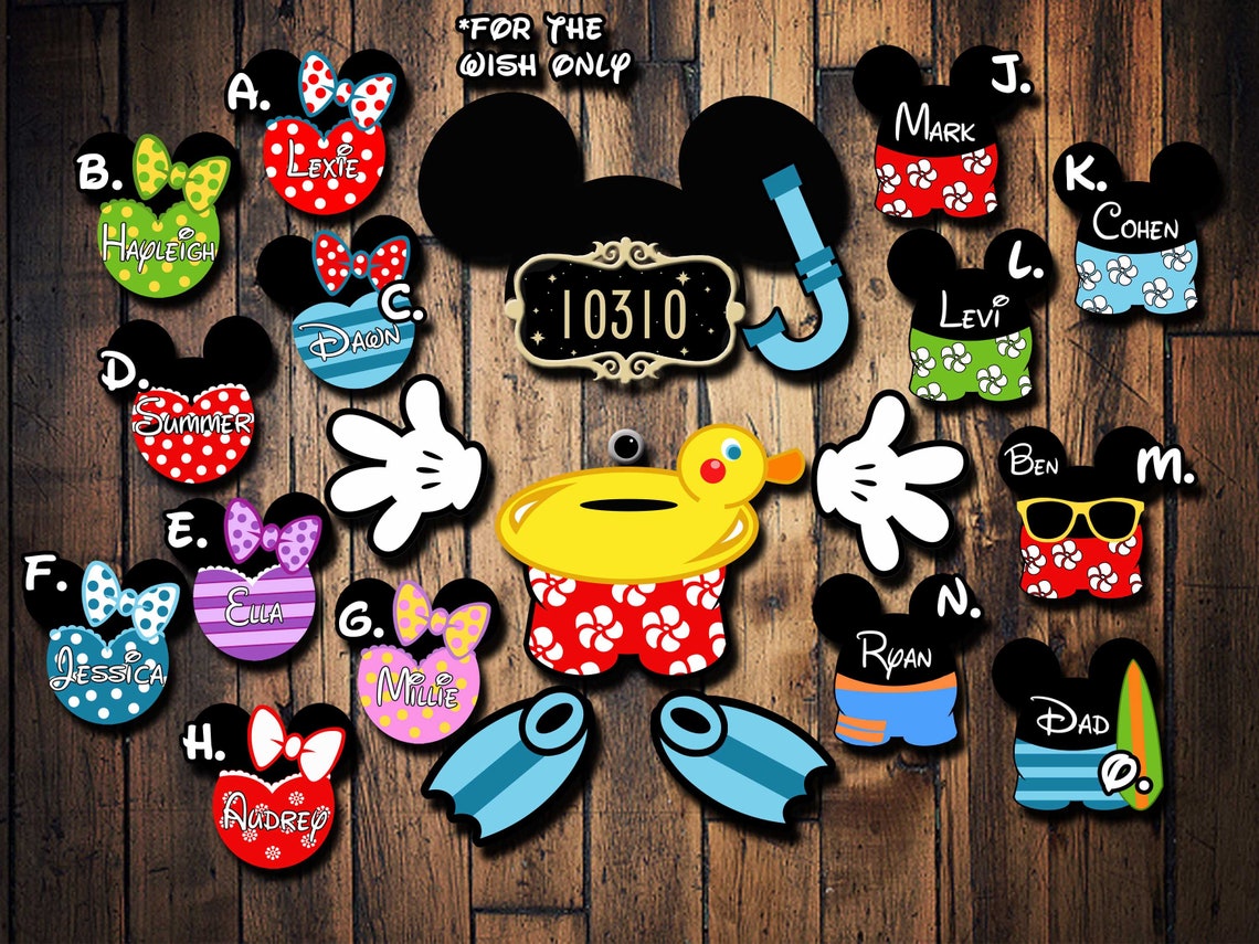 Custom Cruise Beach Snorkel Mickey Minnie Swimsuit Inspired Mickey ...