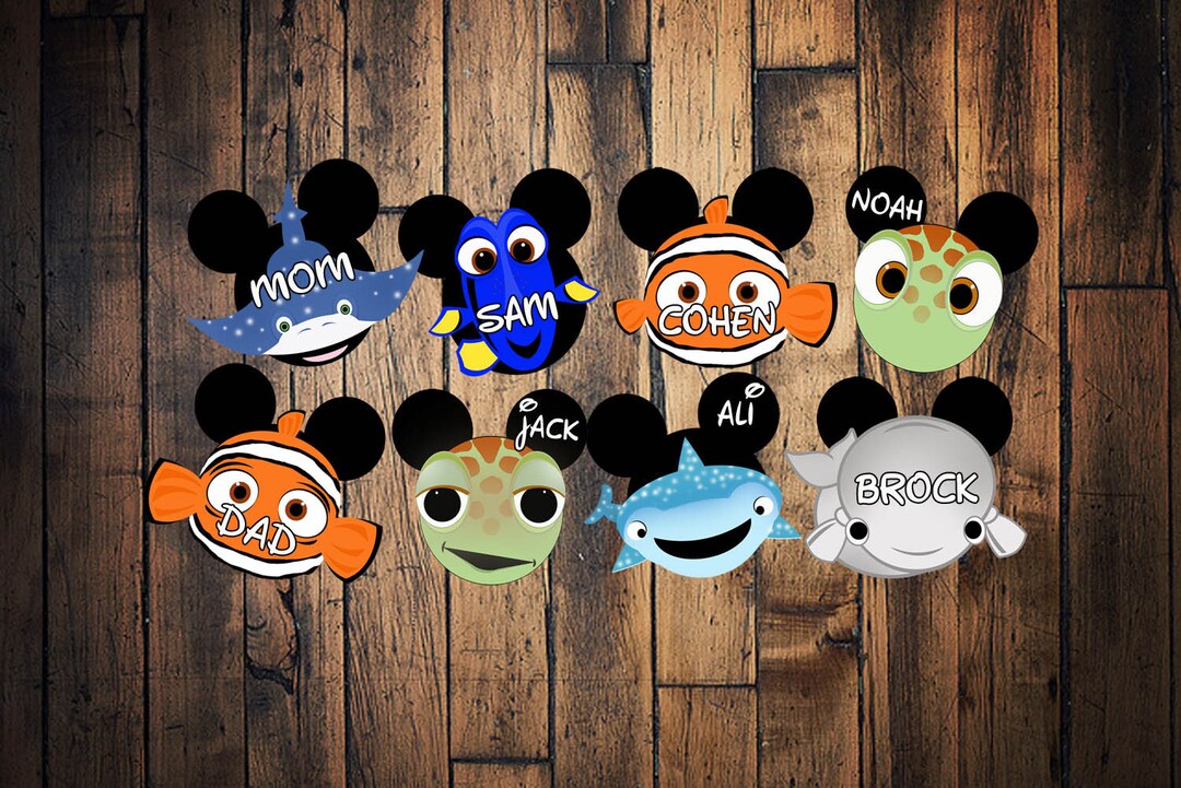 Custom Cruise Dory Nemo Squirt Finding Nemo Inspired Mickey Magnet - Etsy