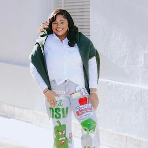 Custom Painted Jeans | Senior Jeans |graduation Jeans| Personalized ...