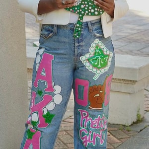 Custom Painted Jeans | Senior Jeans |graduation Jeans| Personalized ...