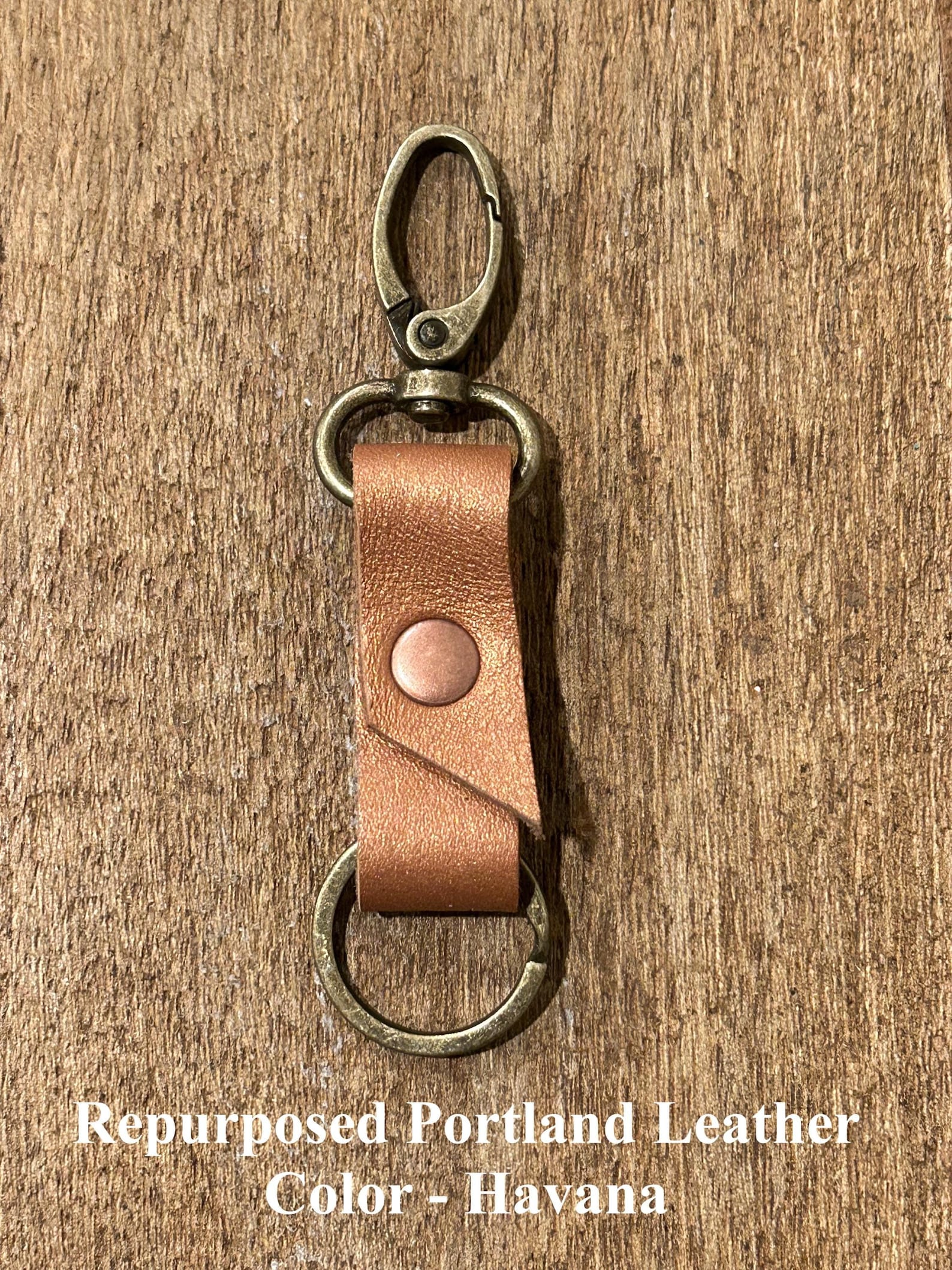 Repurposed Portland Leather Keychains - Etsy