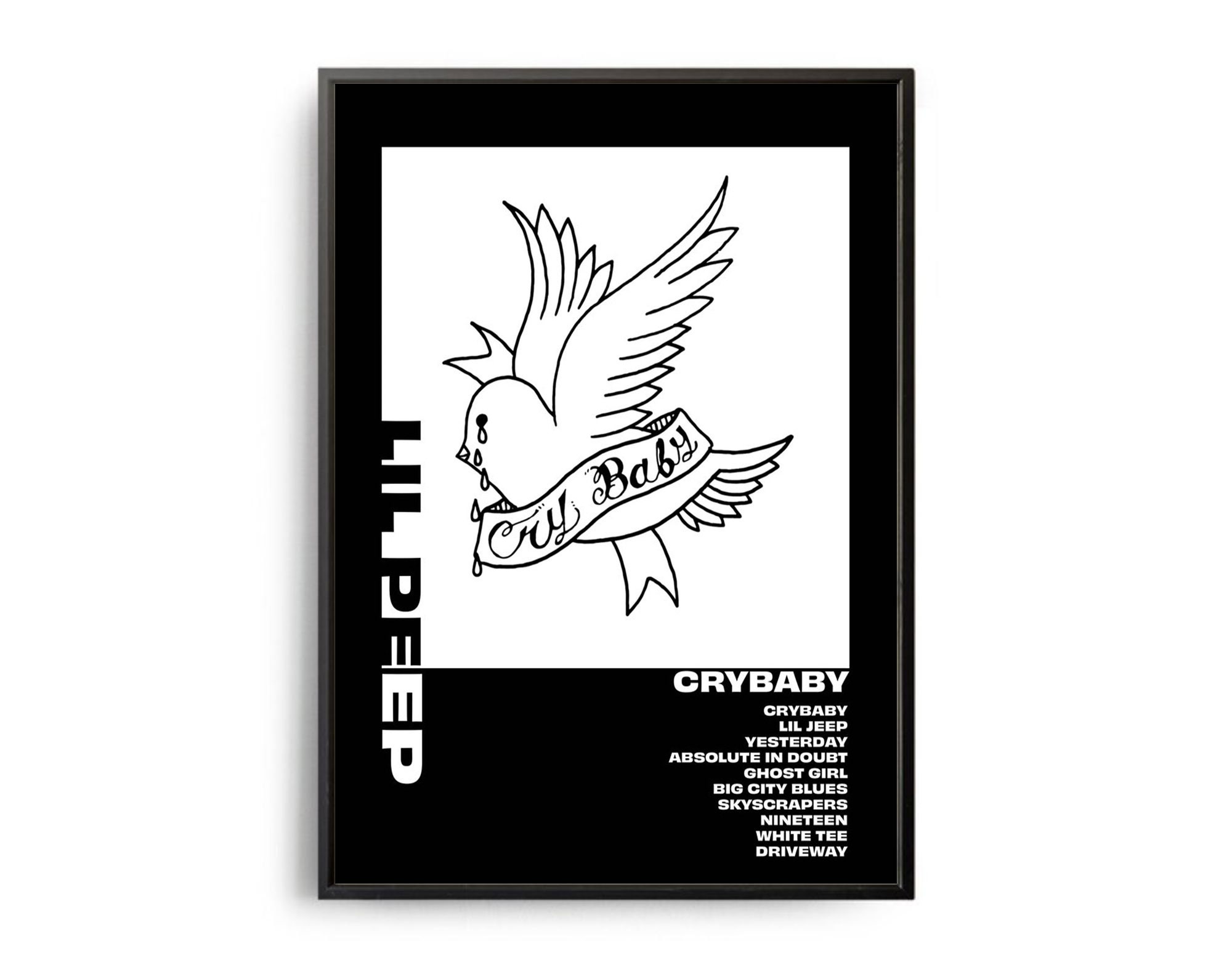 Lil peep album poster crybaby wall art prints sold by Feodora By ...