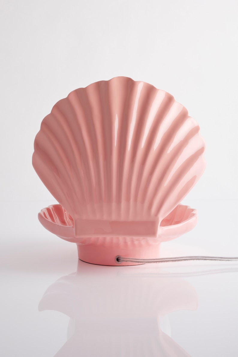 Seychelles Table Lamp Shell Lamp in Coral Peachy Pink - Etsy