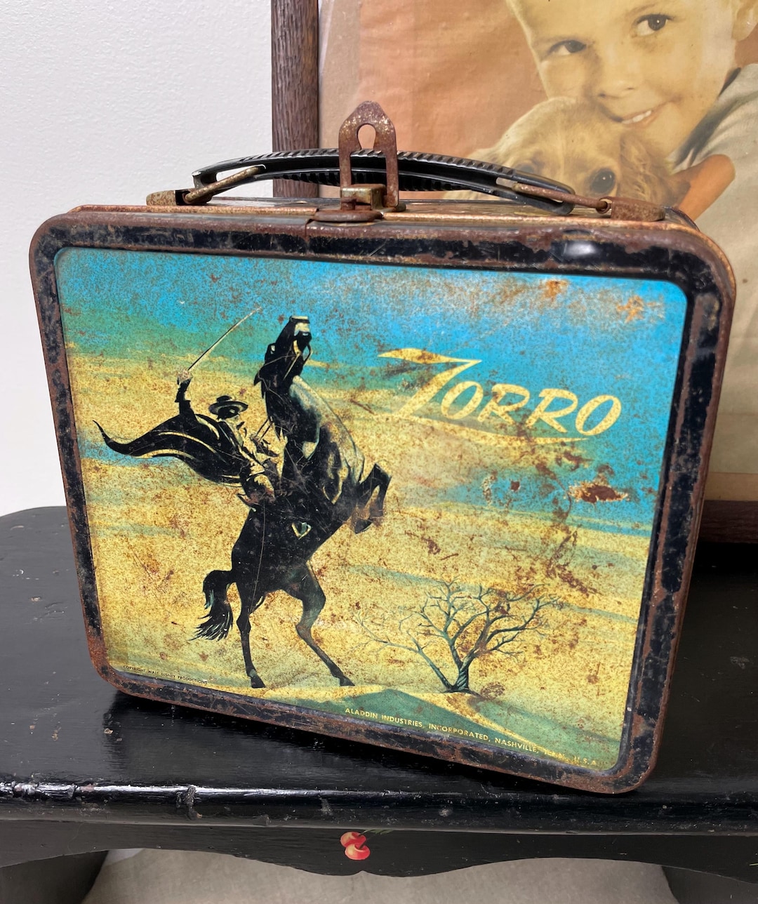 Vintage Zorro Lunchbox 1958 Disney Rusty Lunch Box - Etsy