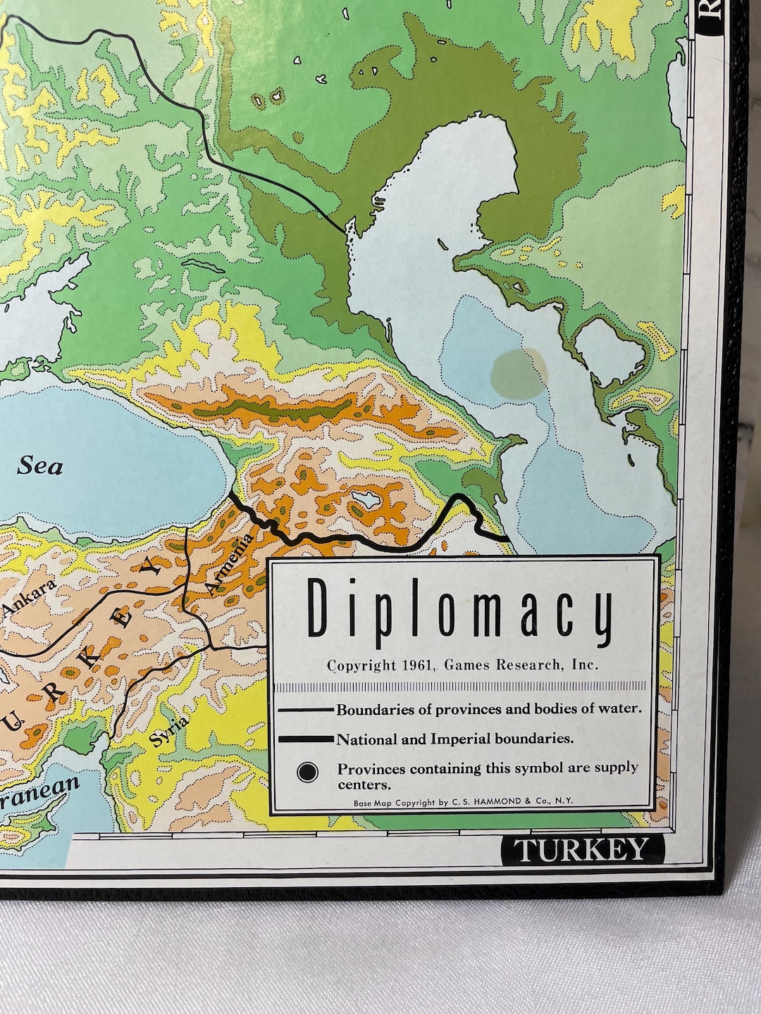 Vintage Diplomacy Board Game 1961 Games Research Inc Maps and Wooden ...