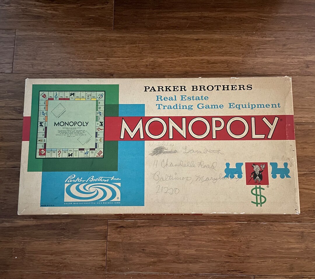 Vintage 1961 Monopoly Board Game by Parker Brothers Complete - Etsy