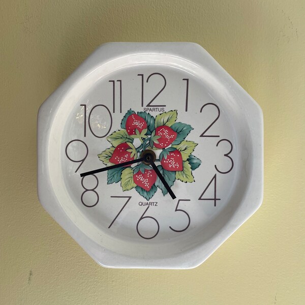 Red Kitchen Clock - Etsy