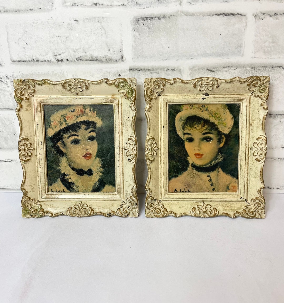 Vintage Set de 2 Mid Century Cherry Jeffe Huldah Framed Prints - Etsy ...