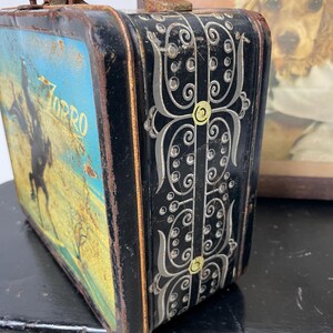 Vintage Zorro Lunchbox 1958 Disney Rusty Lunch Box - Etsy
