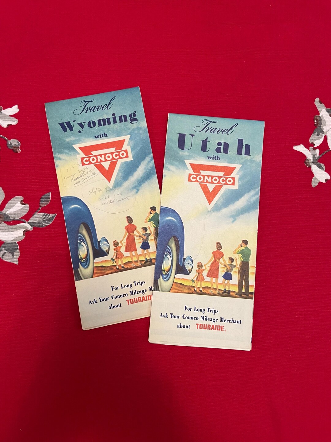 1950s Conoco Gas Station Road Maps Vintage Wyoming Utah Ephemera - Etsy