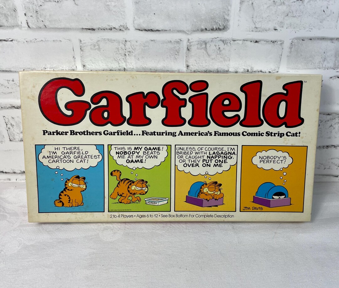 Vintage Garfield Boardgame Parker Brothers 1978 Cat Cartoon Board Game ...