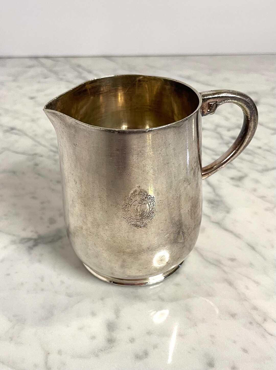 Vintage Hotel Silver Creamer Wm Rogers EPNS Silver Soldered 512 Anchor ...