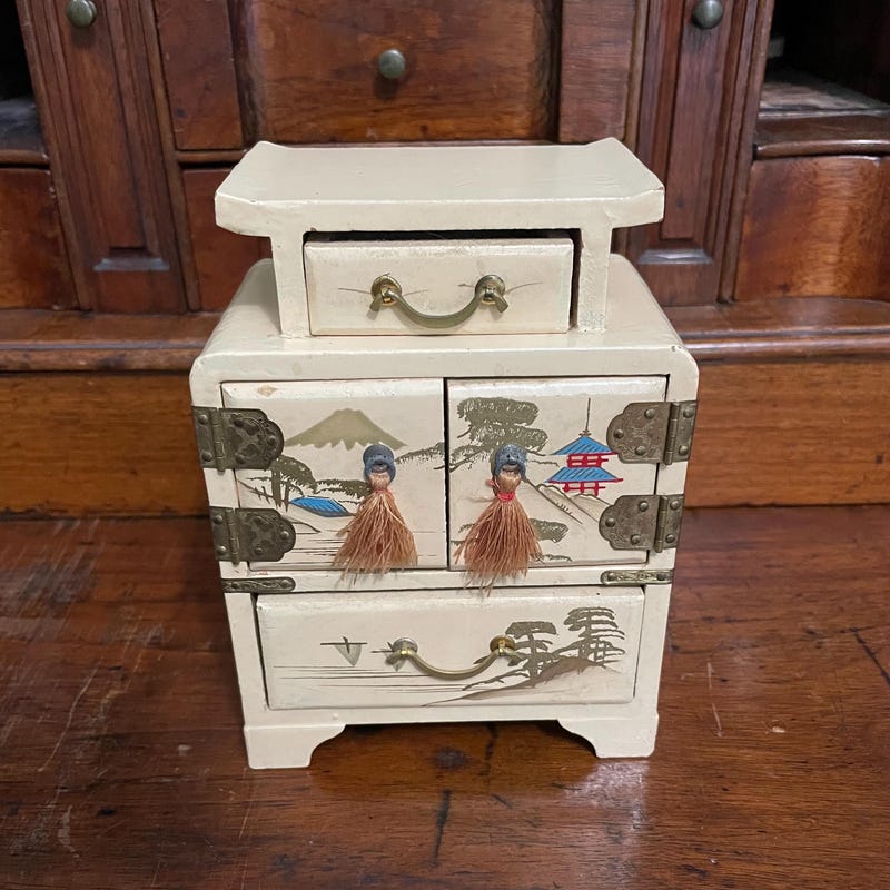 Hand Painted Wooden Jewelry Box Drawers - Etsy