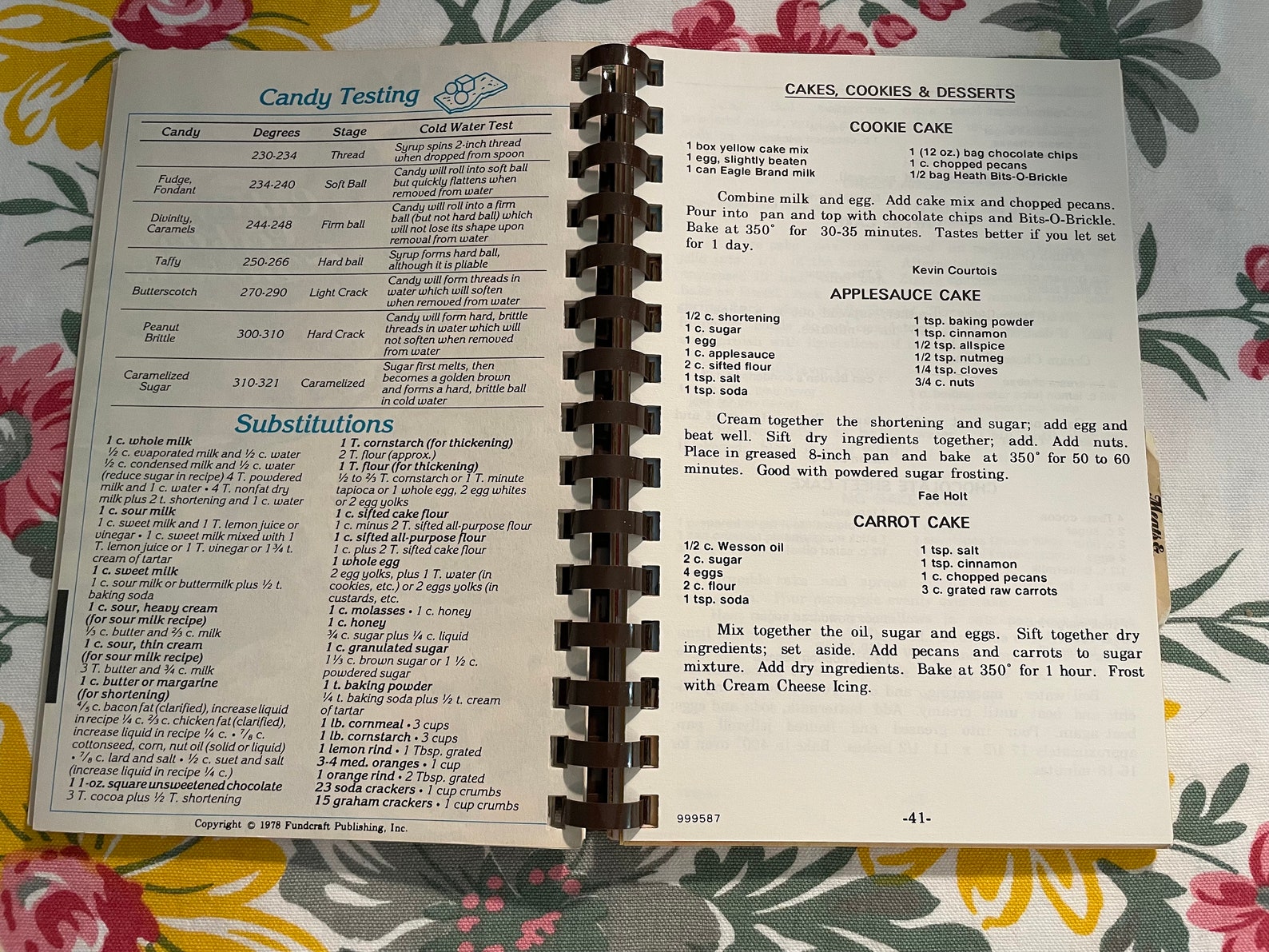 Vintage Fundcraft Sampler Church Fundraiser Sample Book With Recipes ...