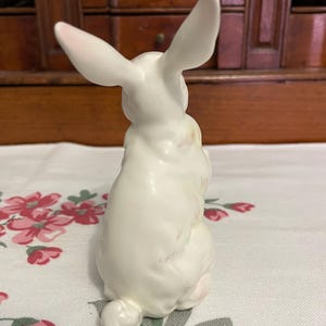 Vintage Lefton Bunny Rabbit White and Pink China Ceramic Figurine - Etsy