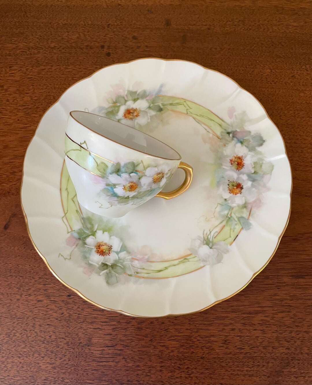 Vintage Tennis Set Tea Cup and Snack Plate Hand Painted 1970s Porcelain ...