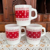 Vintage Fire King Red Dot 3 Bowls Collectible Mixing Bowls - Etsy