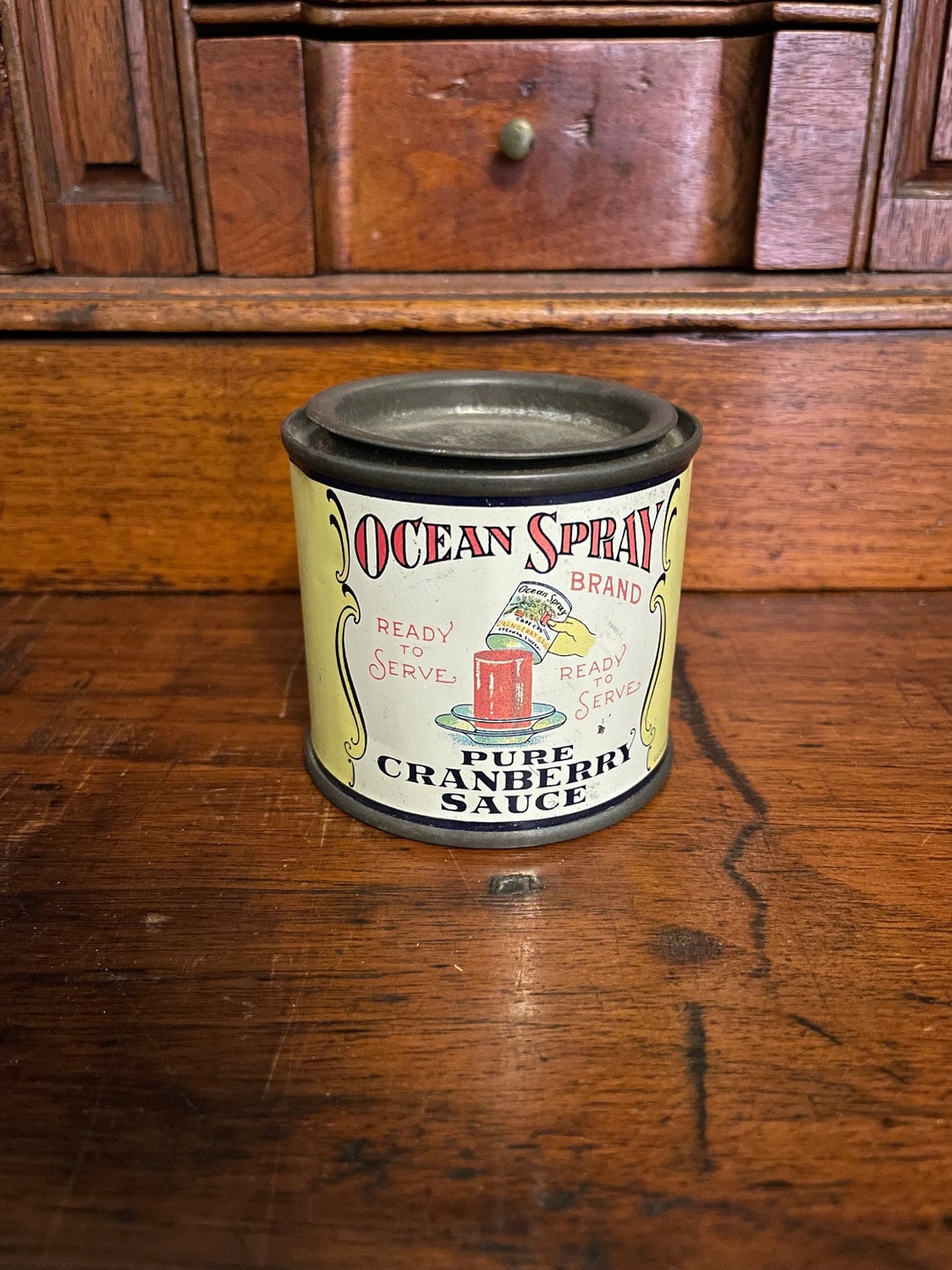 Vintage Ocean Spray Cranberry Sauce Tin Can Bank With Advertising Label ...