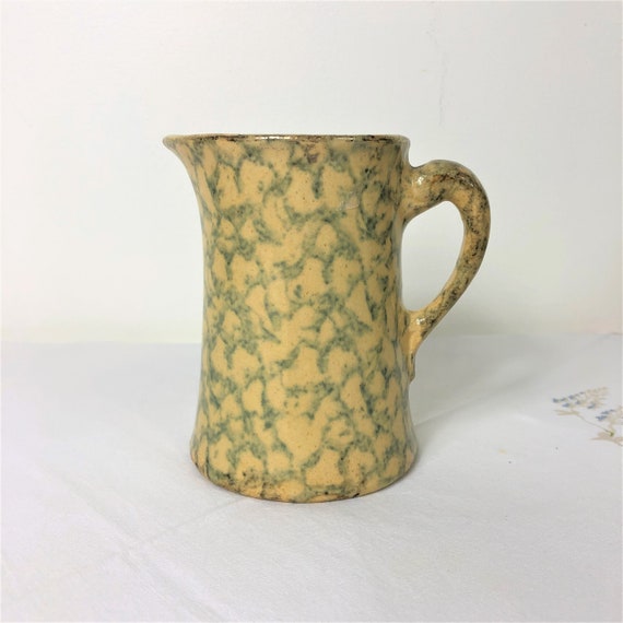 Pitchers & Drinking Sets Antique blue yellow ware pitcher Kitchen ...