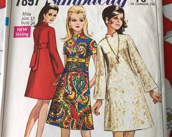 1968 Dress Pattern - Etsy