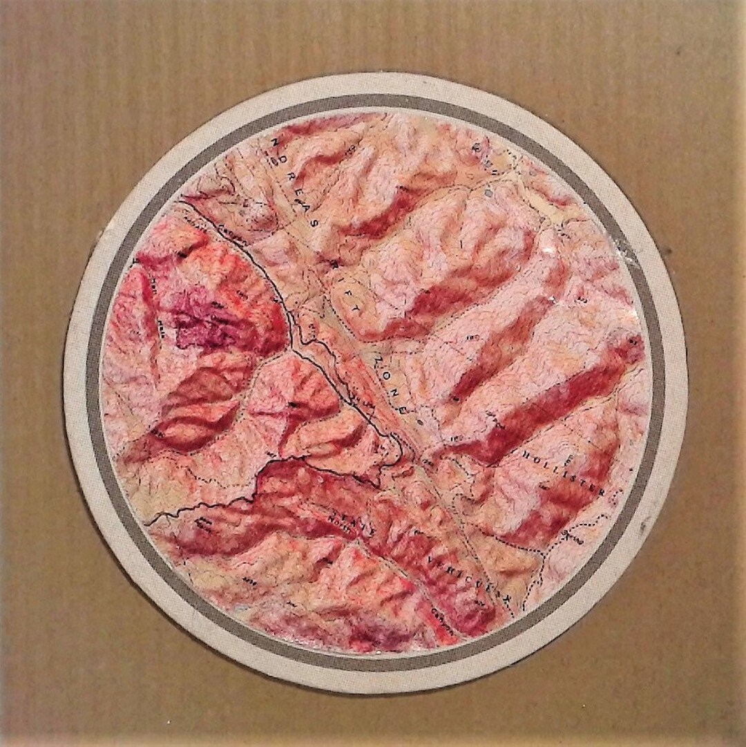 San Andreas Rift Zone Digital Topographic Map - Etsy