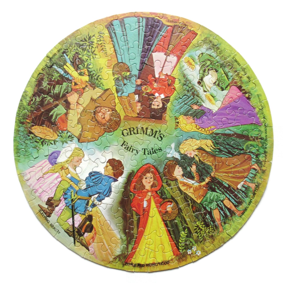Waddingtons Grimm's Fairy Tales Circular Jigsaw Vintage 1971 150 Pieces ...