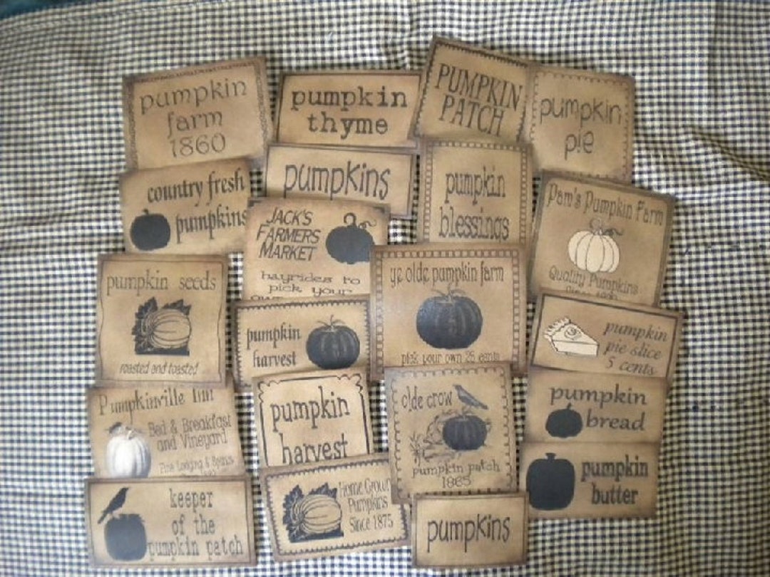 Pumpkin Prim Pantry Labels - Etsy