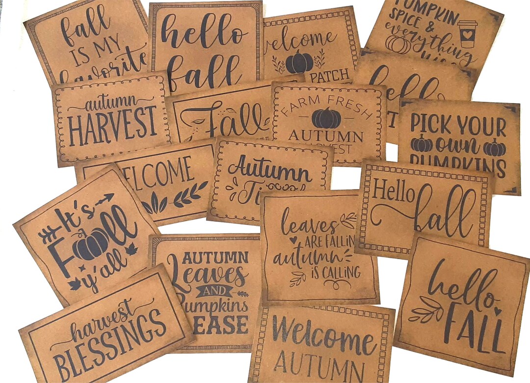FALL WORDS SET #3 Prim Pantry Labels - Etsy
