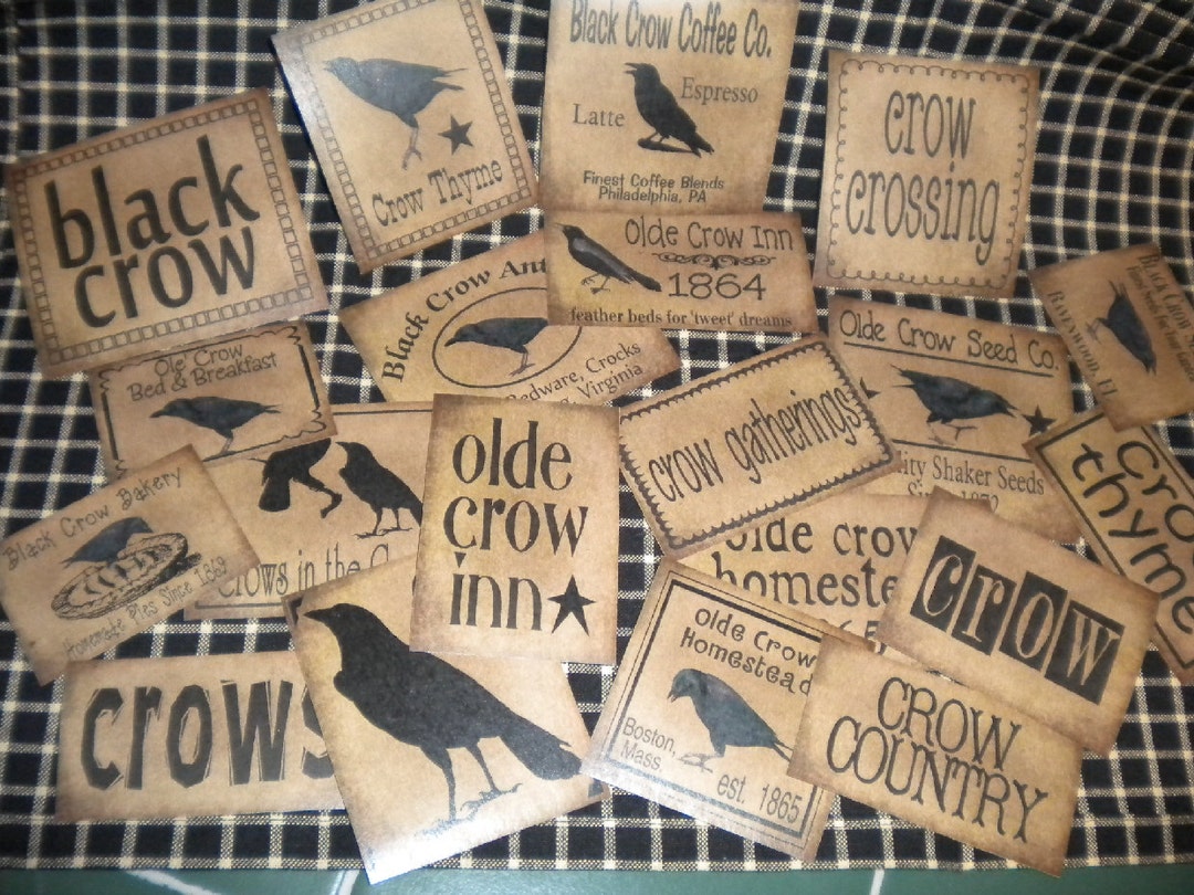 Crow Prim Pantry Paper Labels - Etsy