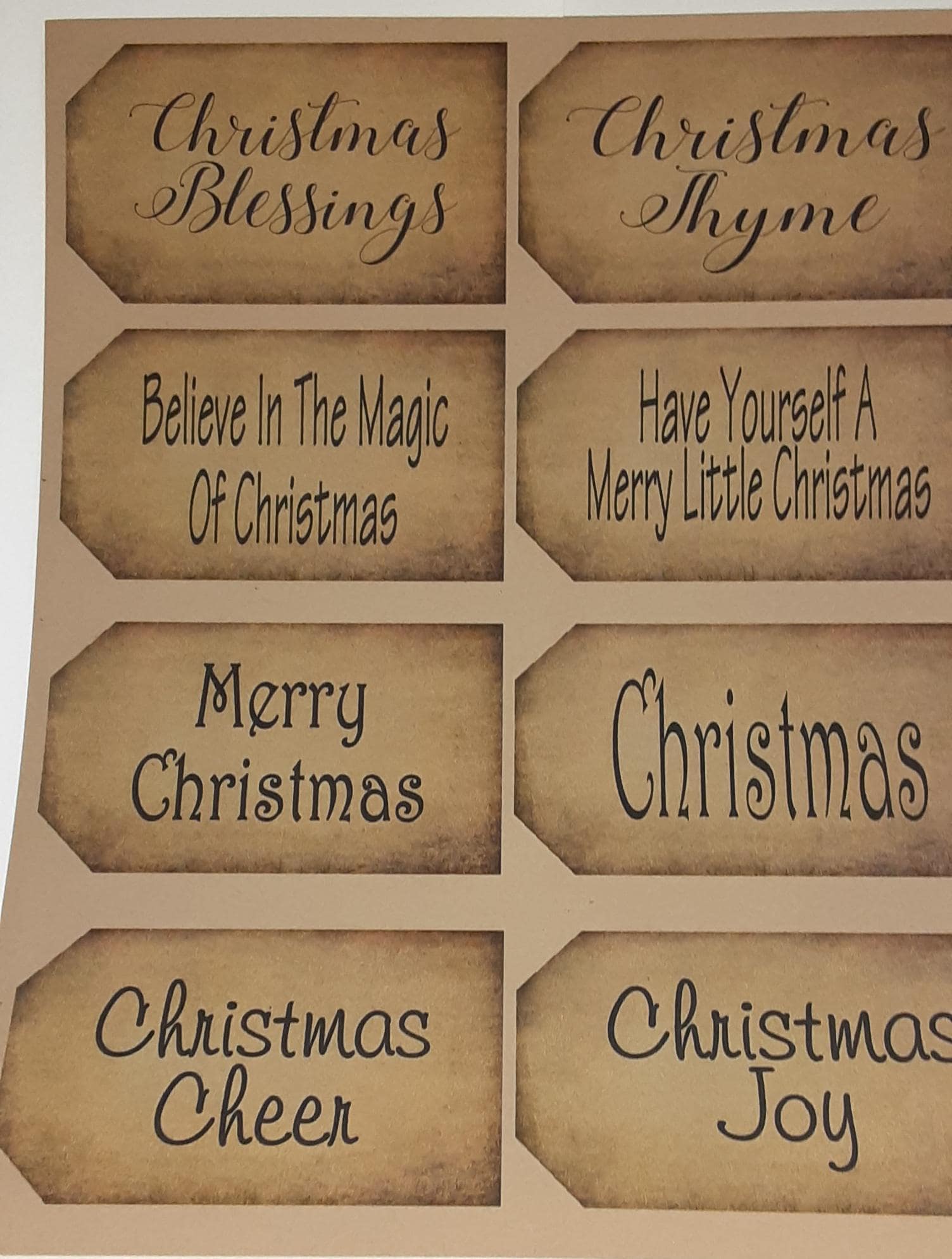 16 Primitive Style Christmas Sayings Hangtags - Etsy
