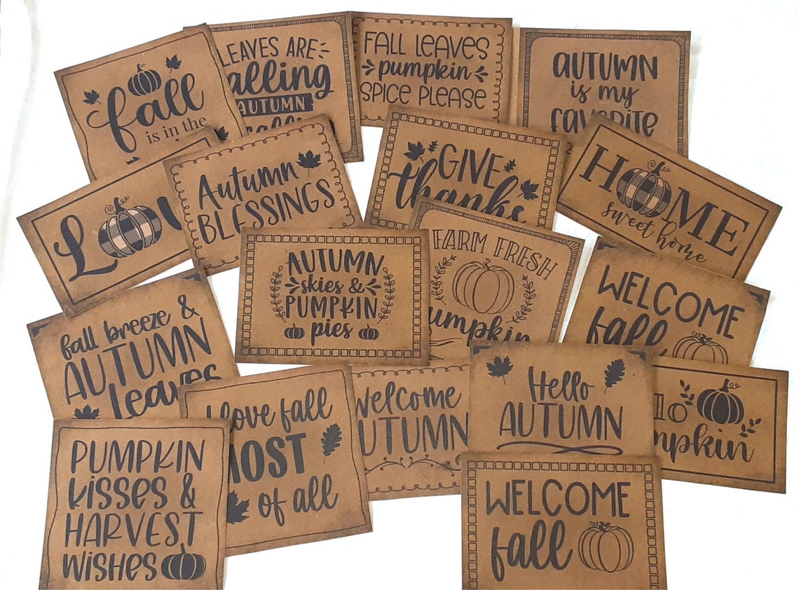 FALL WORDS SET 2 Prim Pantry Labels - Etsy