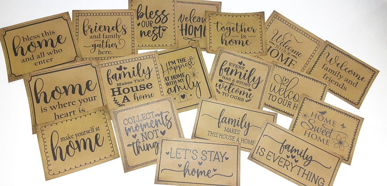 FAMILY & HOME SAYINGS Prim Pantry Labels - Etsy