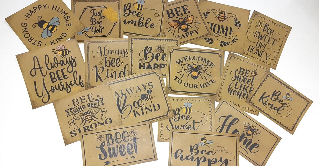 BEE SAYINGS SET #1 Prim Pantry Labels - Etsy