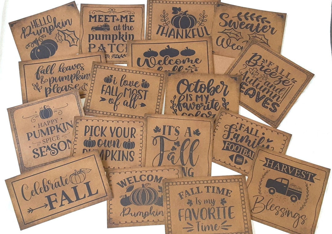 FALL WORDS SET #1 Prim Pantry Labels - Etsy