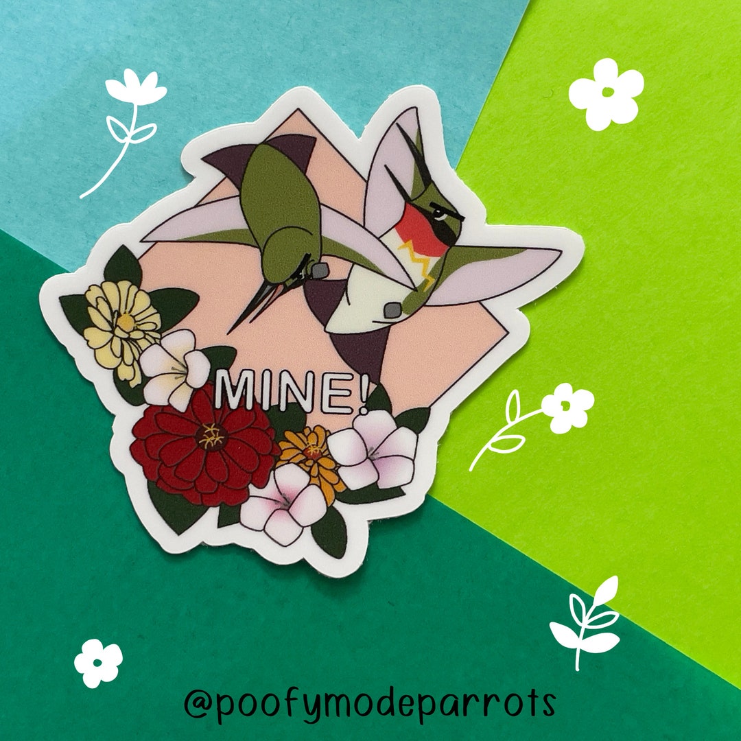 Ruby Throated Hummingbird Vinyl Decal Geometric Parrot Die - Etsy