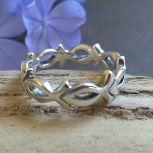 Sterling Christian Fish Ring Ichthus Ring Sterling Fish - Etsy