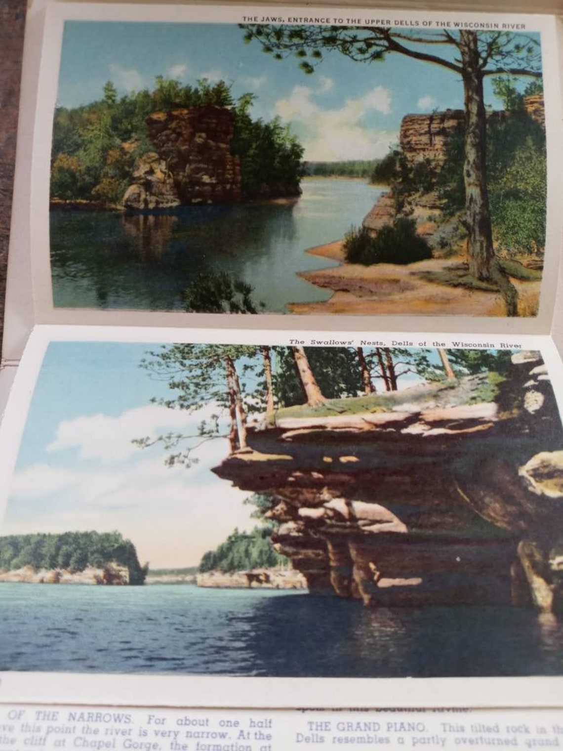 Vintage 1949 Wisconsin Dells Fold Out Postcard Wisconsin | Etsy