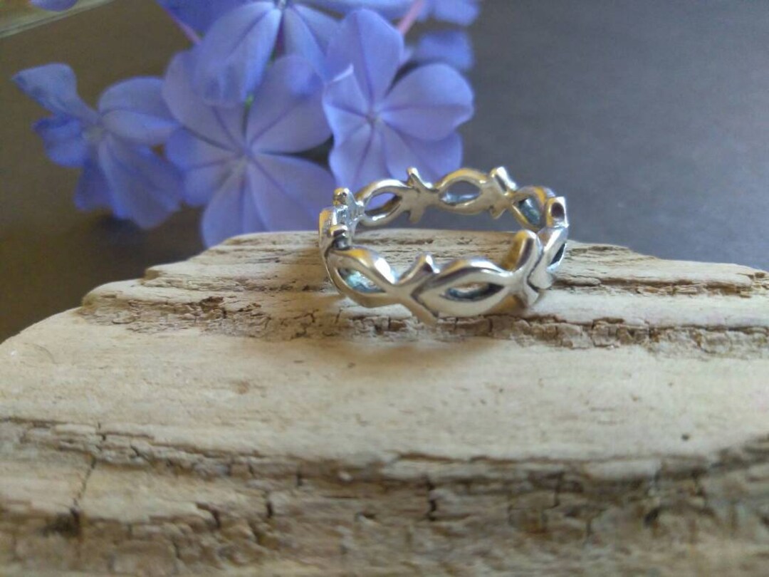 Sterling Christian Fish Ring Ichthus Ring Sterling Fish - Etsy