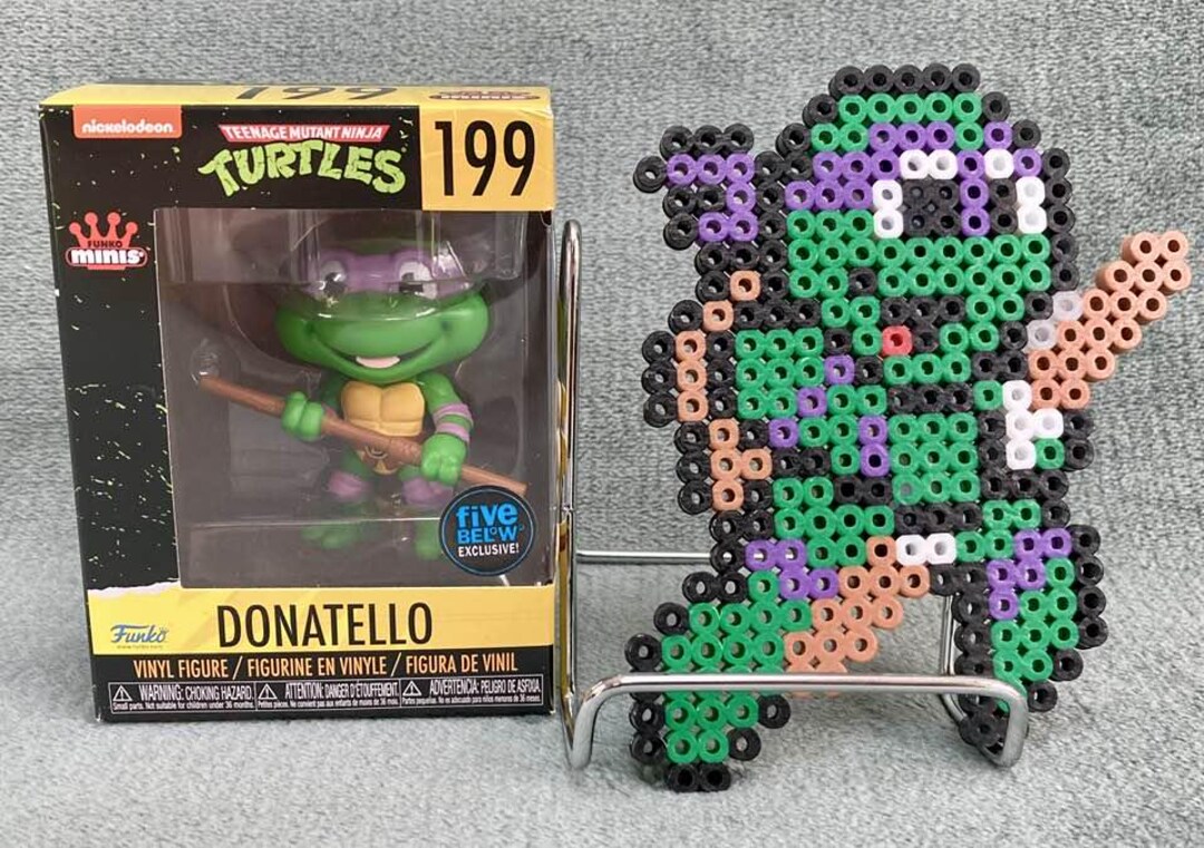TMNT Donatello Perler Bead Magnet by Retro Plastic Kids With Funko Pop ...