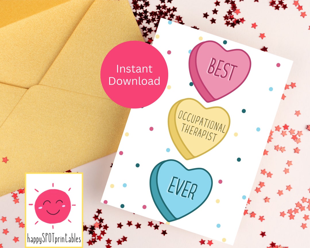 Best Occupational Therapist Ever Valentine's Day Card - Etsy